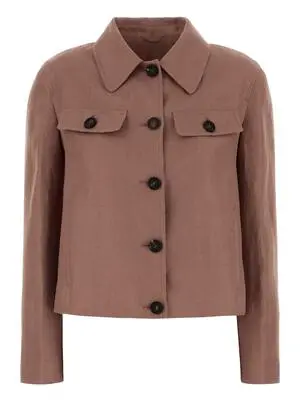 Brunello Cucinelli Antiqued Linen Jacket - Pink