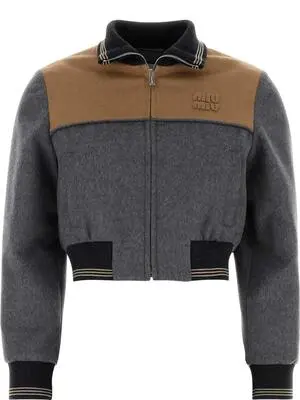 Miu Miu MIU MIU Two-Tone Velour Jacket Multicolor