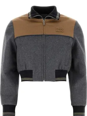 Miu Miu Two-tone Velour Jacket - Multicolor