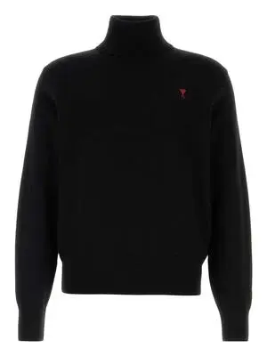 AMI Paris Wool Sweater - Black