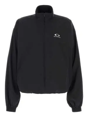 Balenciaga Stretch Polyester Oversize Jacket - Black