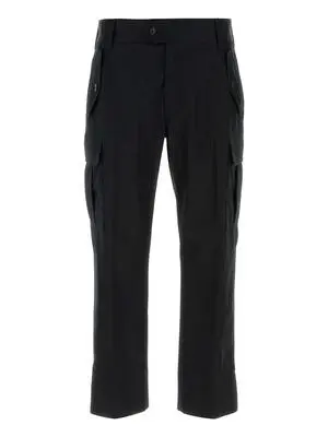 Alexander McQueen Cotton Cargo Pant - Black