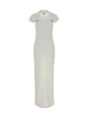 COURREGES COURREGES Polyester Polo Dress White