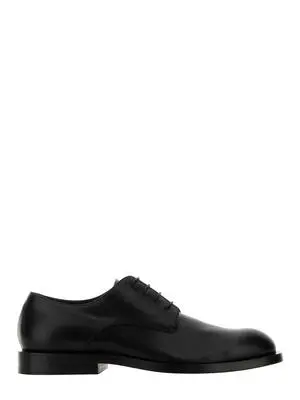 JIL SANDER Leather Lace-up Shoes - Black