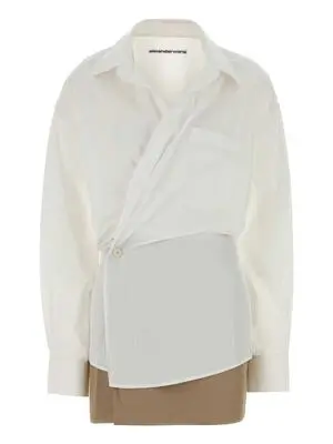 Alexander Wang Poplin Mini Dress - White