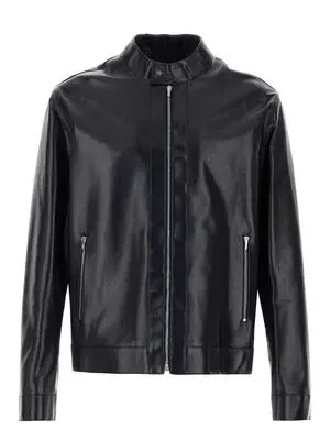 Fendi Midnight Leather Jacket - Blue