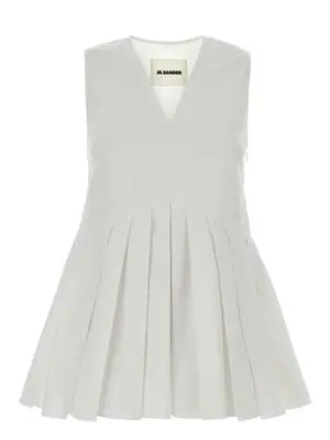 JIL SANDER JIL SANDER Poplin Top White