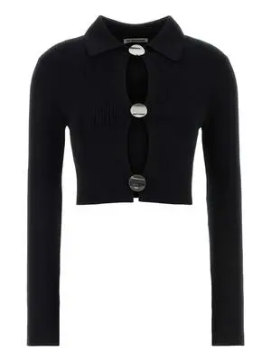 JIL SANDER Wool Cardigan - Black