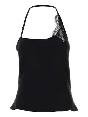 COURREGES Stretch Satin Top - Black