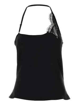COURREGES COURREGES Stretch Satin Top Black