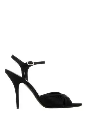 Balenciaga Satin Dynastie Sandals - Black