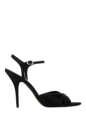 Balenciaga Satin Dynastie Sandals - Black
