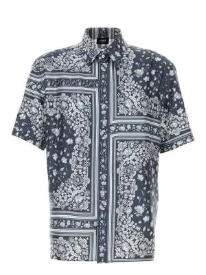 Fendi Fendi Men Printed Silk Shirt Multicolor