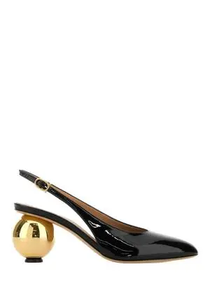 FERRAGAMO Leather Tessie 70 Pumps - Black