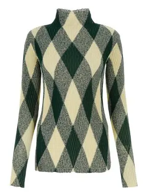 Burberry Cotton And Mulberry Silk Sweater - Multicolor