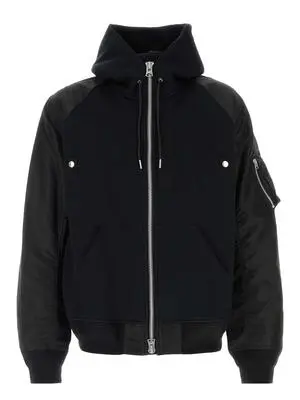 Sacai Cotton Blend Sweatshirt - Black
