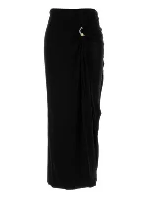 JEAN PAUL GAULTIER Stretch Rayon Skirt - Black