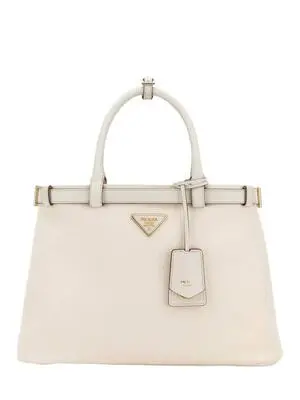 Prada PRADA Canvas Shopping Bag White