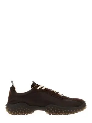 Miu Miu Tech Fabric And Suede Bubble Sneakers - Brown