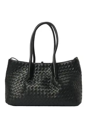 Bottega Veneta BOTTEGA VENETA Pinacoteca Medium Woven Leather Bag Black
