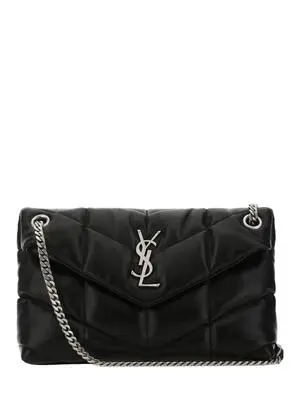 Saint Laurent Nappa Leather Puffer Shoulder Bag - Black
