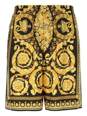 Versace Printed Silk Bermuda Shorts - Multicolor