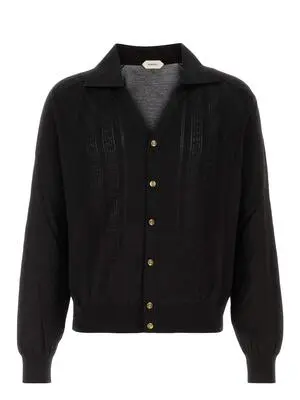 Versace Knit Cardigan - Black