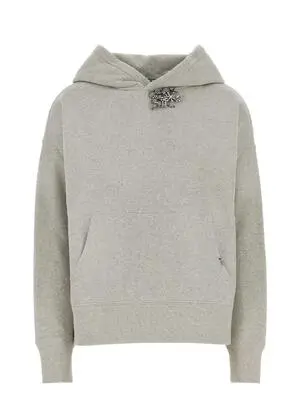 Prada Melange Grey Cotton Oversize Sweatshirt - Gray