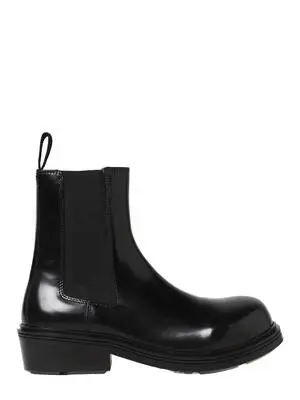 Bottega Veneta Fireman Brushed Leather Ankle Boots - Black