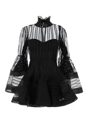 Zimmermann Organdy Valiant Mini Dress - Black