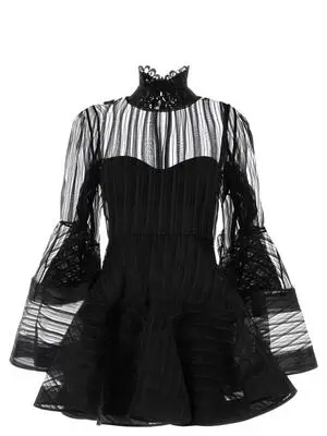 Zimmermann Organdy Valiant Mini Dress - Black