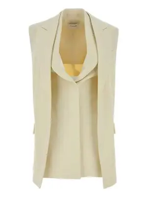 Sportmax Stretch Crepe Campale Vest - Yellow
