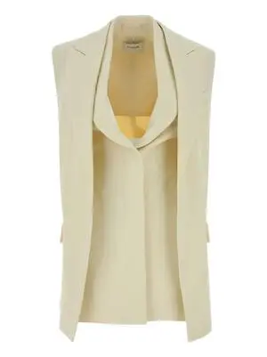 Sportmax Stretch Crepe Vest - Yellow