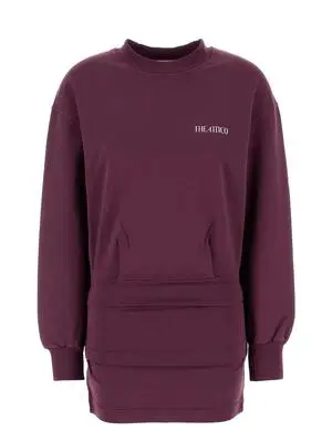 Attico Stretch Cotton Mini Dress - Purple