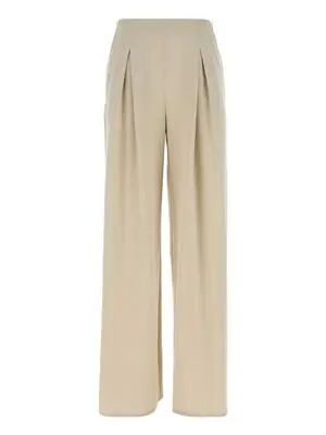 Max Mara MAX MARA Stretch Satin Palazzo Pant Brown