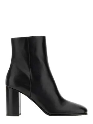 Prada Leather Ankle Boots - Black
