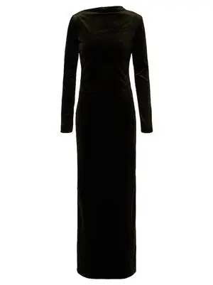 JIL SANDER Cotton Velvet Gown - Green