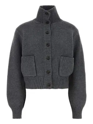 Magda Butrym Wool Cardigan - Gray