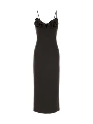 Magda Butrym Chocolate Stretch Wool Dress - Brown