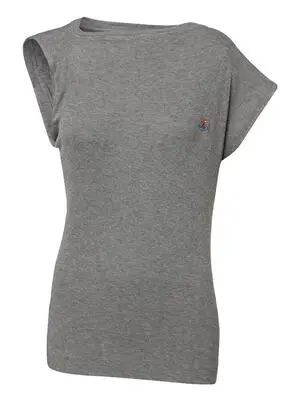VIVIENNE WESTWOOD Hebo Asymmetric Ribbed-knit Top - Grey