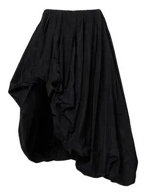 JIL SANDER Asymmetric Midi Skirt - Black