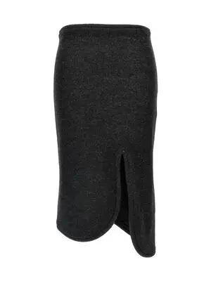 Victoria Beckham Padded Tube Detail Skirt - Gray