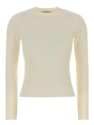 Max Mara Max Mara Women Ivory Wool Manto Sweater White