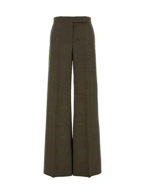 Max Mara Embroidered Wool Netto Wide-leg Pant - Multicolor