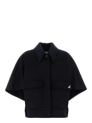 Max Mara Cashmere Cape Effect Pocket Vest - Blue