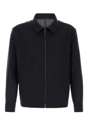 BOSS Navy Wool Shirt - Blue
