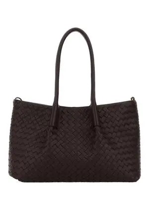 Bottega Veneta Grape Leather Pinacoteca Reversible Shopping Bag - Purple