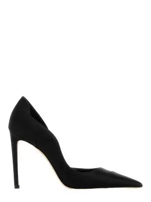 JIMMY CHOO Satin Brigitte 100 Pumps - Black