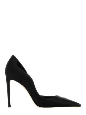 JIMMY CHOO Satin Brigitte 100 Pumps - Black