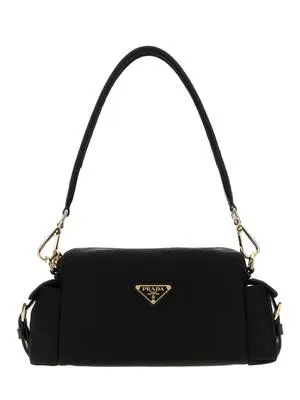 Prada Canvas Shoulder Bag - Black